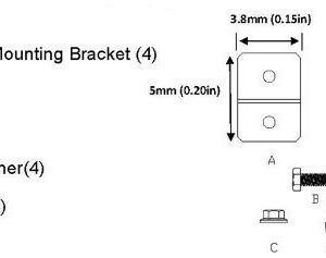 Solar Panels Mounting Z Brackets Mounts Kit for RV Boat Off Grid Roof,38mm Width,Support Solar Panels Up to 80W