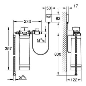 GROHE 40438001 Blue Replacement Water Filter with Head 158.5 Gallon Capacity