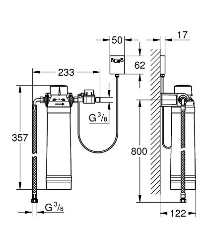 GROHE 40438001 Blue Replacement Water Filter with Head 158.5 Gallon Capacity