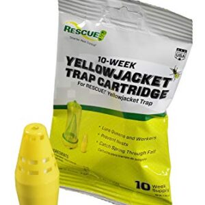 RESCUE! Yellowjacket Attractant Cartridge (10 Week Supply) – for RESCUE! Reusable Yellowjacket Traps - (5 Pack)