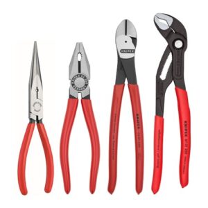 knipex tools 9k 00 80 94 us cobra combination cutter and needle nose pliers 4-piece set