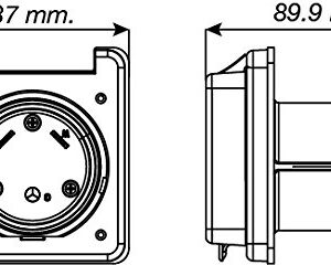 Conntek 80458-SQBK RV 30-Amp Straight Blade Black Squire Cover RV/Marine Inlet