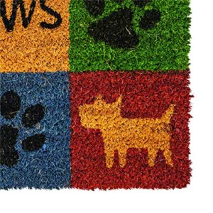 NoTrax, Wipe Your Paws, Vinyl-Backed Natural Coir Doormat, Entry Mat for Indoor or Outdoor Use, 18"x30", C12 (C12S1830WP)