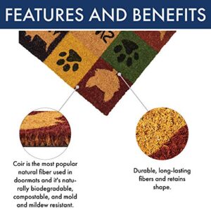 NoTrax, Wipe Your Paws, Vinyl-Backed Natural Coir Doormat, Entry Mat for Indoor or Outdoor Use, 18"x30", C12 (C12S1830WP)