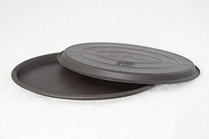 2 oval plastic humidity/drip tray for bonsai tree 9"x 6.25"x 0.5" - black