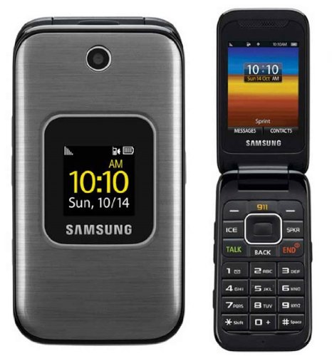 Samsung M400 Sprint CDMA Flip Cell Phone - Silver