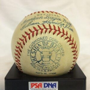 Magnificent Lou Gehrig Single Signed Autographed Al Harridge Baseball Psa & Jsa - Autographed Baseballs