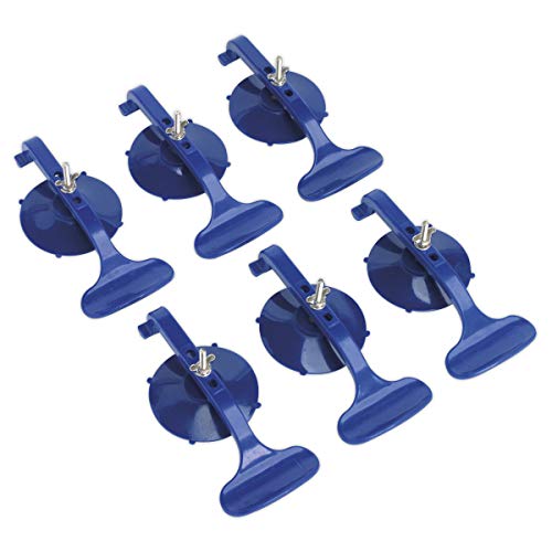 Sealey RE006 6pc Suction Clamp Set, Blue