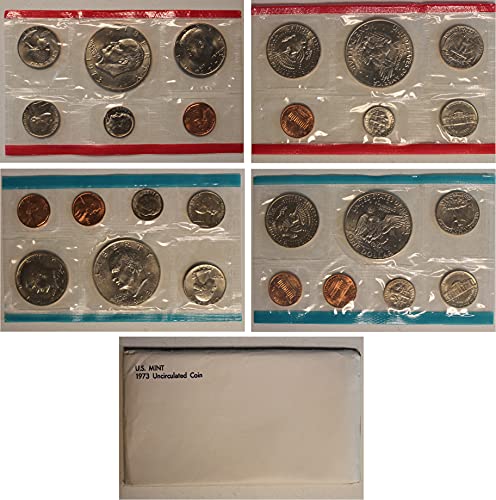 1973 United States Mint Uncirculated Coin Set in Original Government Packaging