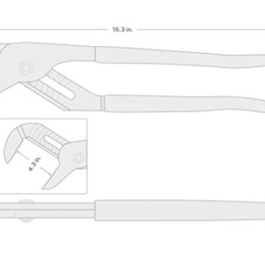 TEKTON 16 Inch Groove Joint Pliers (4-1/4 in. Jaw) | 37526