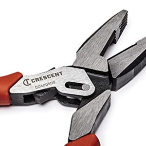 Crescent 9" Lineman's Compound Action Dual Material Pliers - CCA20509, Red