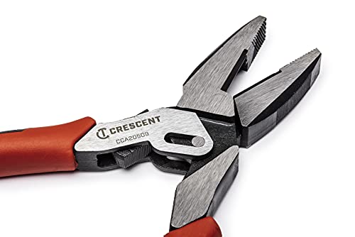 Crescent 9" Lineman's Compound Action Dual Material Pliers - CCA20509, Red