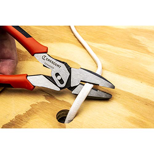 Crescent 9" Lineman's Compound Action Dual Material Pliers - CCA20509, Red