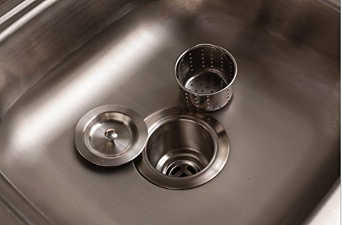 Coflex Extra Deep Cup Sink Basket Strainer with Sealing Lid, 304 Stainless Steel, Brushed Nickel Finish