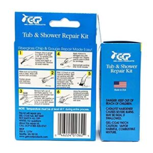 Gel-Coat Products 58-204 Tub and Shower Repair Kit, Bone