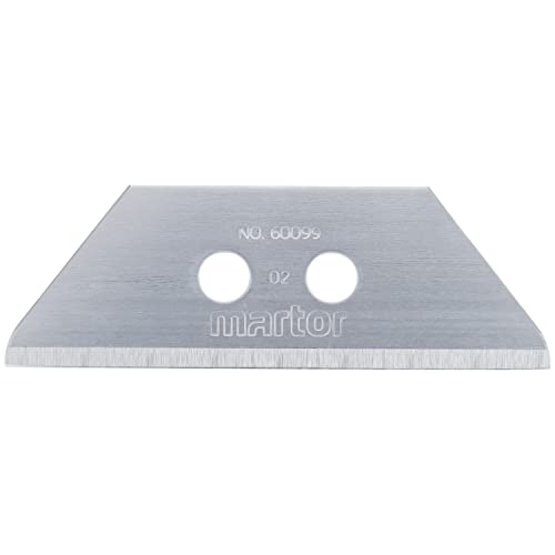 Martor 60099.70 Trapezoid Replacement Blade Rounded 10 pcs, Silver