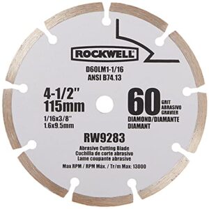 rockwell rw9283 4 1/2-inch 60-grit diamond compact circular saw blade