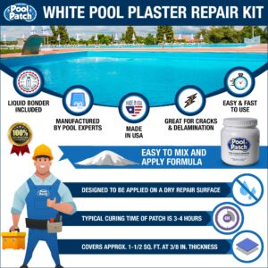 Pool Patch Pool Plaster Repair Kit, 3-Pound, White