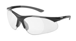 delta plus - welrx500c15 rx-500c 1.5 diopter full lens magnifier safety glasses, black frame /clear lens