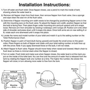 PlumbCraft Water Saving Universal Fit Toilet Flapper Replacement for 3-Inch Flush Valve Opening, Fits most toilets