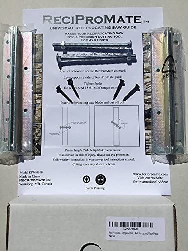 ReciProMate- Reciprocating Saw Guide Attachment For Cutting 4x4 Fence and Deck Posts