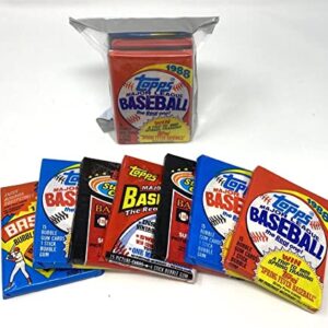 100 OLD VINTAGE TOPPS BASEBALL CARDS ~ SEALED WAX PACKS LOT!