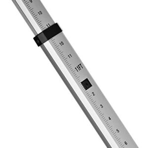 AdirPro 16-Foot Aluminum Grade Rod - 10ths, Dual Sided 5-Section Telescopic Leveling Rod – Bubble Level and Soft Carrying Case Included