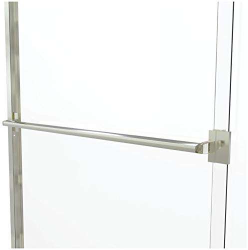 Basco Classic Sliding Shower Door, Fits 44-47 inch opening, Clear Glass, Silver Finish