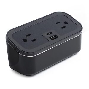 brandstand | cubiemini | 1 usb-a port and 1 usb-c port | 2 tamper resistant outlets