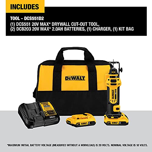 DEWALT 20V MAX* Drywall Cut-Out Tool Kit (DCS551D2)