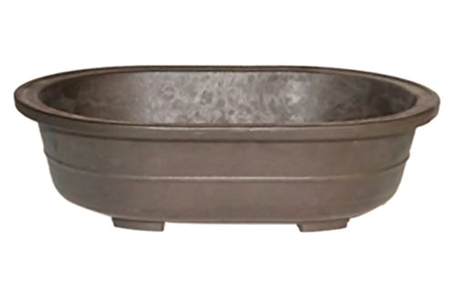 Bonsaiboy Brown Mica Bonsai Pot - Oval 14" X 9.75" X 4.0" OD 12.5" X 8.25" X 3.25" ID