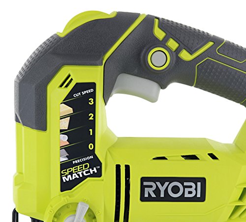 Ryobi One+ P523 18V Lithium Ion Cordless Orbital T Shank 3,000 SPM Jigsaw (Battery Not Included, Power Tool and T Shank Wood Cutting Blade Only)