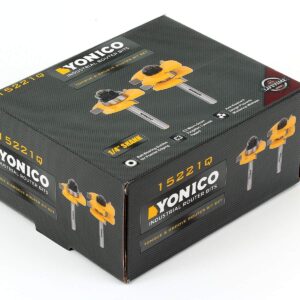 YONICO Tongue and Groove Router Bits Set Up to 3/4-Inch Stock 1/2" Cutting Depth 2 Bit Set 1/4-Inch Shank for Edge-to-Edge Hardwood Flooring, Paneling, Cabinet Door, Plywood Sheathing 15221q