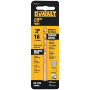 dewalt 3/16 titanium pilot point drill bit