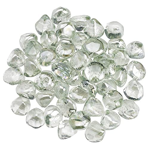 American Fireglass ZIR-RNDRPLST-10 Rain Drop Luster Zircon Fire Glass, 10 lb