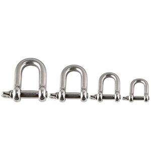 Ergodyne - 19792 Squids 3790S Tool Attachment Shackle, Stainless Steel, 15 Pounds, 2-Pack, Small