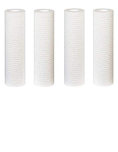 CFS – 4 Pack Grooved Sediment Melt Blown Water Filter Cartridges Compatible with AP1001, AP109, Watts FPMBG-1-975 Models – Remove Bad Taste & Odor – Replacement Filter Cartridge – 1 Micron – 10"x2.5"