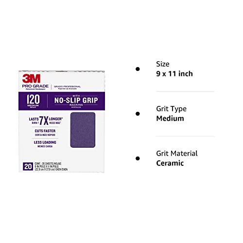 3M 26120CP-P-G 9" X 11" 120 Grit Professional Grade Sandpaper