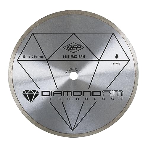 QEP 10" Continuous Rim Diamond Blade - For Wet Cutting of Ceramic Tile