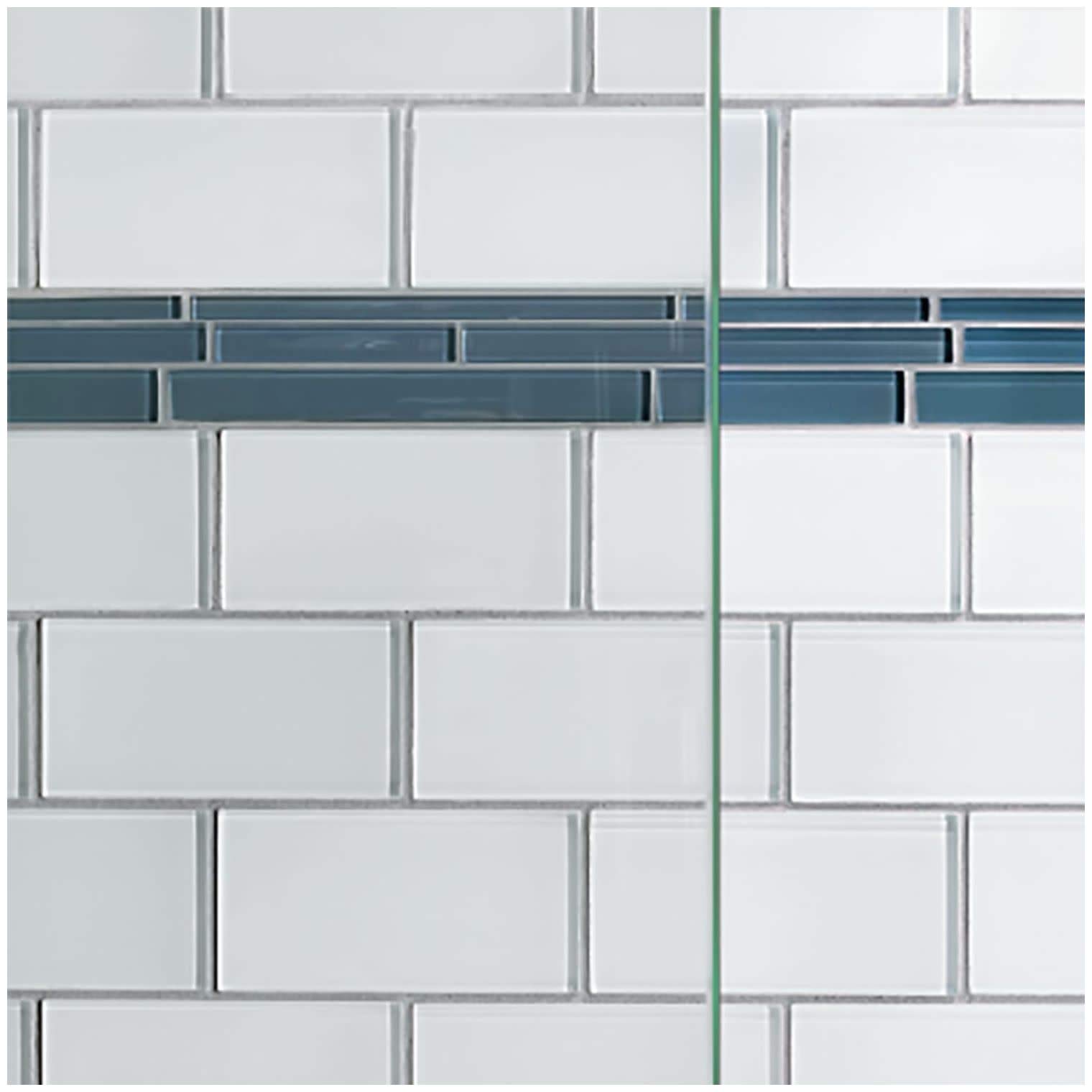 Basco CLCH05A6070CLSV Classic Sliding Shower Door, 56-60 in. W x 70 in. H, Silver Clear Glass