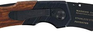 Husky 97211 Wood Handled Folding Sure-Grip Lock Back Utility Knife w/ 1 Disposable Blade Included