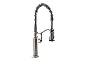 kohler 77515-vs tournant semi-professional pull-down kitchen sink faucet, standard, vibrant stainless steel