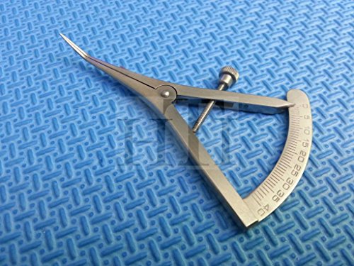 CASTROVIEJO Caliper Graduated 0-40MM Curved 3.5" HIGH Premium Grade (HTI Brand)