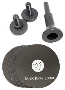 metal cut off wheels kit for air die grinder and drill, 3-inch diameter, 1/16-in thick