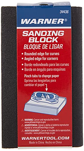 Warner Manufacturing Tool 34436 Sanding Block, Carded, in a Cut Carton