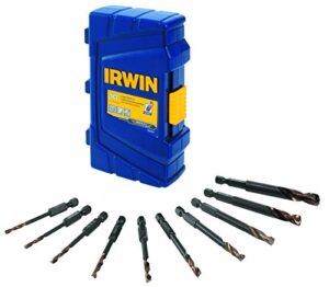 irwin tools 1881324 impact performance series turbomax black and gold drill bit pro set case, 10-piece