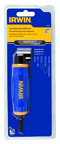 IRWIN Tools IMPACT Performance Series Power Drill Right-Angle Drive Adapter 1/4-inch Shank, (1902386)