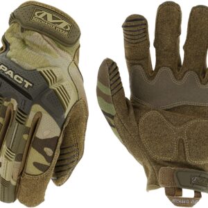 Mechanix Wear: M-Pact Tactical Gloves with Secure Fit, Touchscreen Capable Safety Gloves for Men, Work Gloves with Impact Protection and Vibration Absorption (Camouflage - MultiCam, Large)