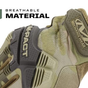 Mechanix Wear: M-Pact Tactical Gloves with Secure Fit, Touchscreen Capable Safety Gloves for Men, Work Gloves with Impact Protection and Vibration Absorption (Camouflage - MultiCam, Large)