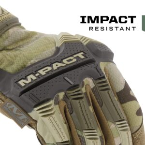 Mechanix Wear: M-Pact Tactical Gloves with Secure Fit, Touchscreen Capable Safety Gloves for Men, Work Gloves with Impact Protection and Vibration Absorption (Camouflage - MultiCam, Large)